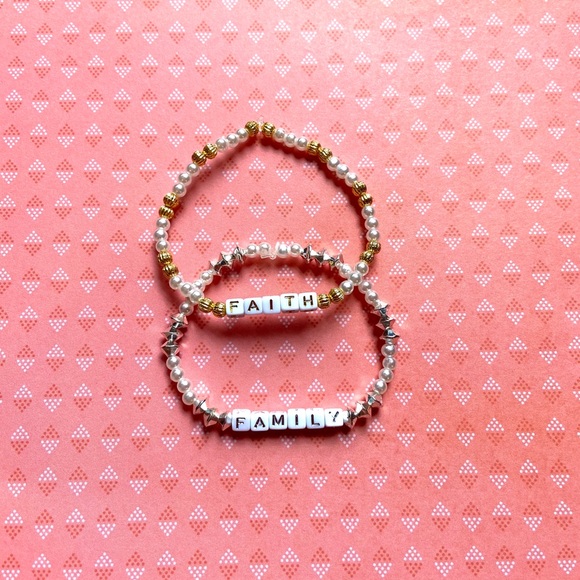 Jewelry | Custom Word Bracelets In Silver And Gold | Poshmark